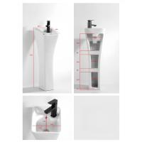 China Decorative Pedestal Sink for Bathroom 680x370x830mm Dual-Flush Ceramic Basin Pedestal for sale