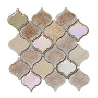 China Foshan Yellow Color Ice Cracked Kitchen Mosaic Backsplash Ceramic Tile for Wall Tiles for sale