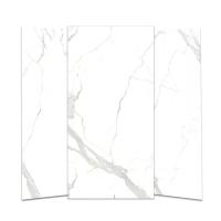 China 120x60 Glazed Calacatta Porcelain White Marble Look Tiles with Heat Insulation Feature for sale