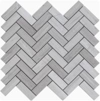 China Hexagon Inlay Bianco Carrara White Grey Cream Broken Wood Marble Onyx Waterjet Floor Tiles for sale