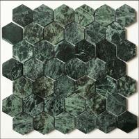 China Hexagon Waterjet Marble Mosaic Floor Tiles in Black and White for Bathroom Decoration for sale