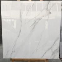 China Marble Effect Modern Porcelain Non Slip Ceramic Floor Tile White Glazed Ceramic Tiles for sale
