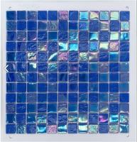 China Bathroom Shower Spa Pool Mosaic with Iridescent Dark Blue Green Rainbow Symphony Tiles for sale