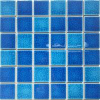 China Foshan Technique Glass Mosaic Tile in Blue Color for Swimming Pool 48x48/24x24mm for sale