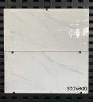 China Indoor Kitchen and Bathroom White Grey Vein Marble Ceramic Tile with Solid Wood Texture for sale