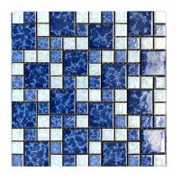 China Stunning Blue Wave Glass Tile for Swimming Pool Tile Mosaic Ceramic Tiles/Granite for sale