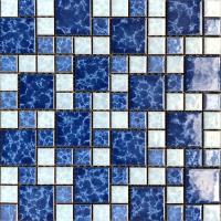 China Stunning Blue Wave Glass Tile for Swimming Pool Tile Mosaic Ceramic Tiles/Granite for sale