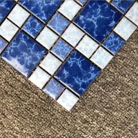 China Stunning Blue Wave Glass Tile for Swimming Pool Tile Mosaic Ceramic Tiles/Granite for sale