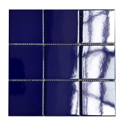 China Polished Blue Ceramic Mosaic Tile for Swimming Pool Non-Slip and Affordable Sale for sale