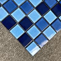 China Acid-Resistant and Antibacterial Pool Mosaic Disigne Glazed Ceramic Swimming Pool Tile for sale