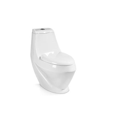 China Upper Cistern Wc Ceramic One-Piece Toilet for Bathroom Set Floor Mounted Installation for sale