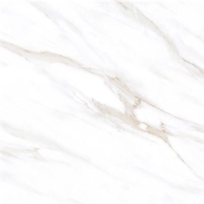 China 600x600mm Calacatta White Porcelain Floor Tiles with Glossy Surface Tile Type Borders for sale