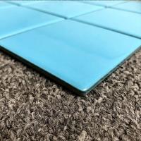 China Blue Ceramic Mosaic Tiles Decorative Pool Tile in Blue Color Family for Swimming Pool for sale