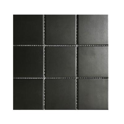 China 309x309MM Fina Standard Black Ceramic Mosaic Tile for Pools Wall/Floor/Borders/Accents for sale