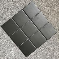 China 309x309MM Fina Standard Black Ceramic Mosaic Tile for Pools Wall/Floor/Borders/Accents for sale