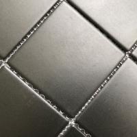China 309x309MM Fina Standard Black Ceramic Mosaic Tile for Pools Wall/Floor/Borders/Accents for sale