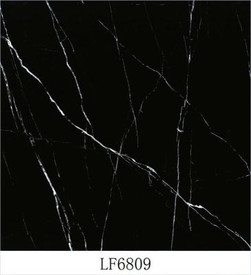 China Classic Black and White Marble Glazed Vitrified Tiles Flooring with ACCENTS Tile Type for sale