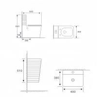 China Black Floor Mounted Luxury One Piece Siphon Elongated Toilet for South American Market for sale