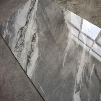 China Large Format Floor Tile 600*1200 Porcelain Grey Marble Tile with Wear-Resistance for sale