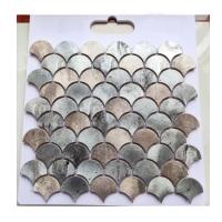 China Functional and Beautiful Fish Scale Metal Mosaic Tile for Bathroom Backsplash for sale