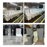 China Modern Ceramic Toilet WC and Bath Tub Set with Cleaning Environmental Glaze Bathroom Set for sale