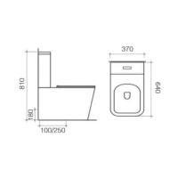 China Upper Cistern Washdown Toilet Ceramic Siphonic Sanitary Ware for Hotel Bathroom Purchasing for sale