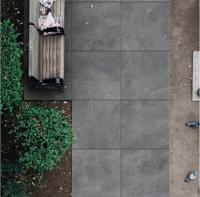 China 20mm Thickness Room Floor 300x300 Homogeneous Dark Grey Granite Tiles for Outdoor for sale