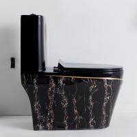 China Advantages of Environmental Glaze in Black Stone One Piece Toilet with Dual-Flush for sale