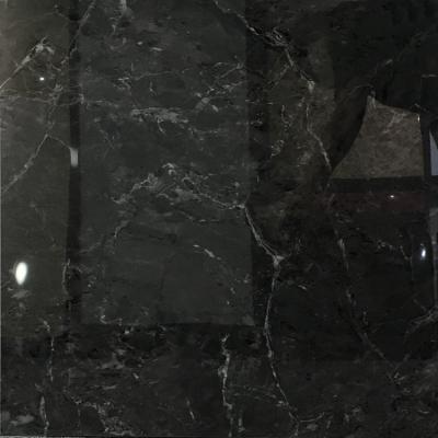 China Modern Design 600x600mm Black Polished Porcelain Floor Tiles for Elegant Interiors for sale