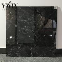 China Modern Design 600x600mm Black Polished Porcelain Floor Tiles for Elegant Interiors for sale