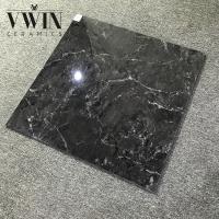 China Modern Design 600x600mm Black Polished Porcelain Floor Tiles for Elegant Interiors for sale