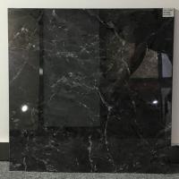 China Modern Design 600x600mm Black Polished Porcelain Floor Tiles for Elegant Interiors for sale