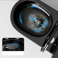 China Modern Ceramic Toilet WC Set with Gold Line Black Gold Color S-Trap One Piece Bathroom for sale
