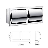 China Wall Mounted Bathroom Paper Holder Metal Construction Black/Gunmetal/Polished/Brushed for sale