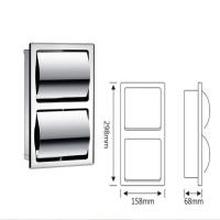 China Wall Mounted Bathroom Paper Holder Metal Construction Black/Gunmetal/Polished/Brushed for sale