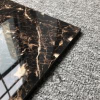 China Black Gold Marble Floor Tile for Gold and Black Bathroom Porcelain 30x30 ACCENTS Skirting for sale