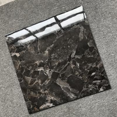 China Marble Ceramic Kitchen Tiles in Black and White 60 x 60 Vitrified Tile with Design for sale