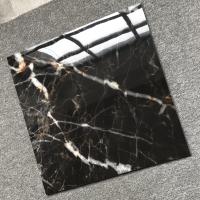 China Silky Black and Grey Marble Porcelain Tile The Perfect Addition to Modern Interiors for sale