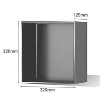 China Gunmetal Black Wall-inserted Niche for Shower Room 600x280x120mm Modern Design Style for sale