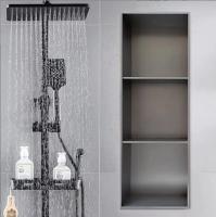 China Gunmetal Black Wall-inserted Niche for Shower Room 600x280x120mm Modern Design Style for sale