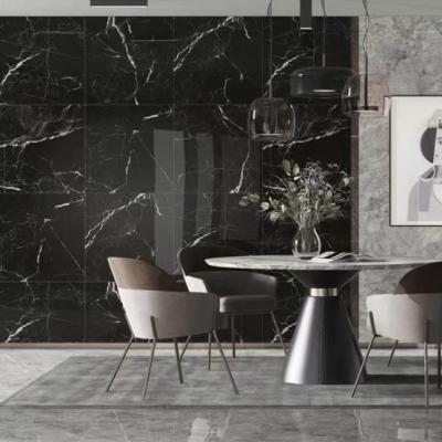 China Glossy 60x120 Super Black Porcelain Tiles Stone Imitation Texture/Ceramic Tiles/Granite for sale