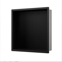 China Matte Black 304 Stainless Steel Shower Niches for Bathroom Tile Shampoo Niche Storage for sale
