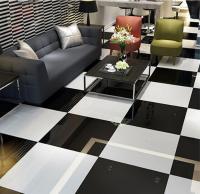 China Interior Tiles in Plain Super Black Glazed 60*60mm Big Slab Tile for Hotel Bathroom for sale
