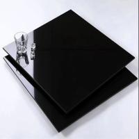 China Interior Tiles in Plain Super Black Glazed 60*60mm Big Slab Tile for Hotel Bathroom for sale