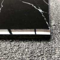 China 600x600 Porcelain Glazed Floor Wall Tiles in Black with White Veins Stone Imitation Texture for sale