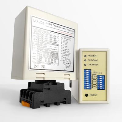 China Industrial gate automation Inductive Dual channel loop detector 12-24 VADC Accurate detection for sale