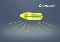 China Ce LuAG Cerium Doped Lutetium Aluminium Garnet Scintillation Crystal Rod 80ns Decay 510nm for sale