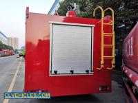 China ISUZU ELF 190hp Red Fire Apparatus Trucks With Maximum Load Capacity 3000kg for sale