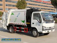 China ISUZU N Series Garbage Waste Collection Vehicle 130hp 7CBM Hydraulic Hoist for sale