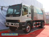 China ISUZU FVR 240hp Garbage Truck With Compactor 15000L Steel Sanitation for sale